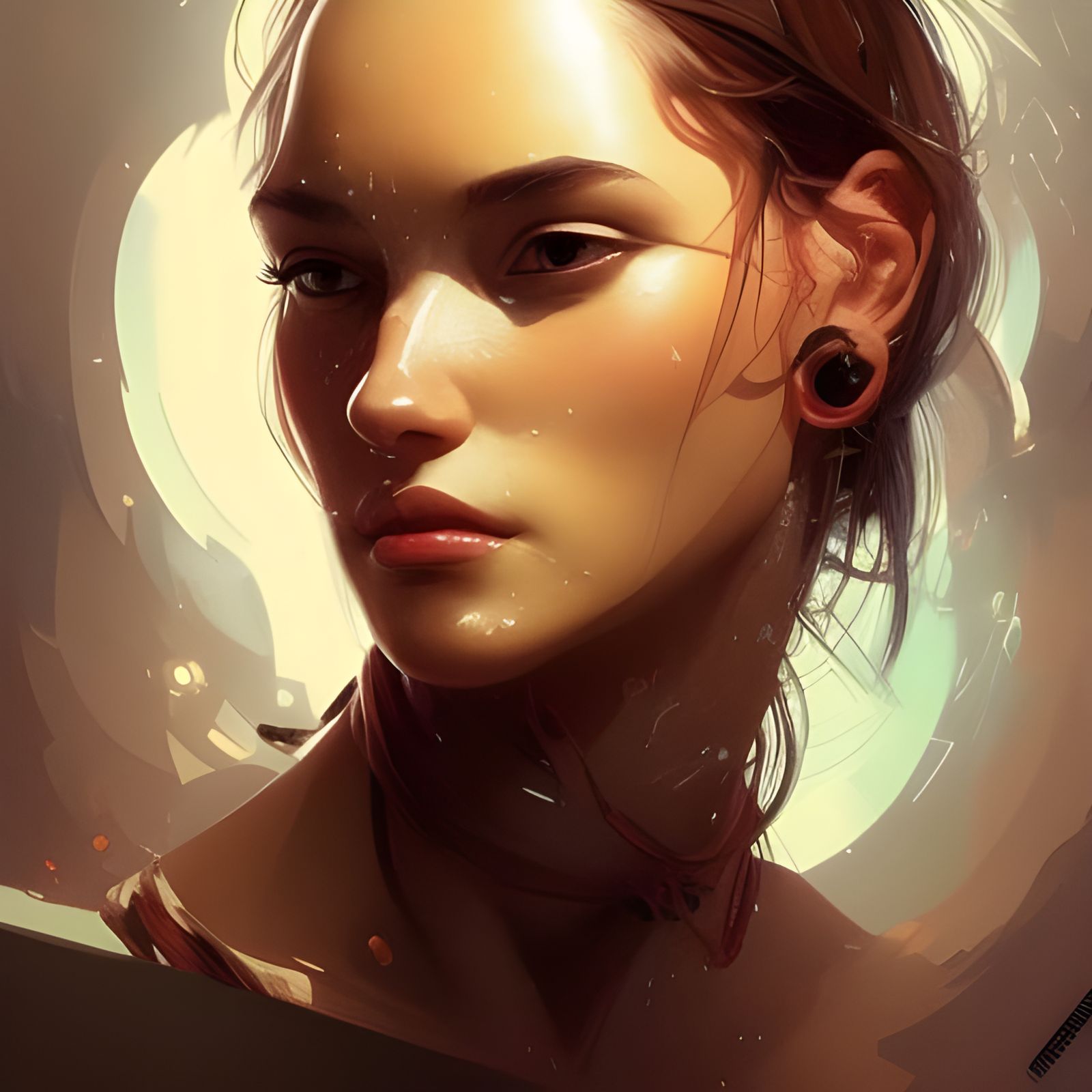 woman Pablo Amaringo art style head and shoulders portrait, 8k ...