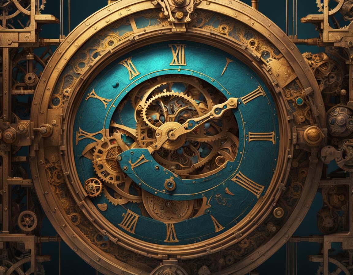 vintage clockwork, masterpiece, detailed matte painting, deep color ...