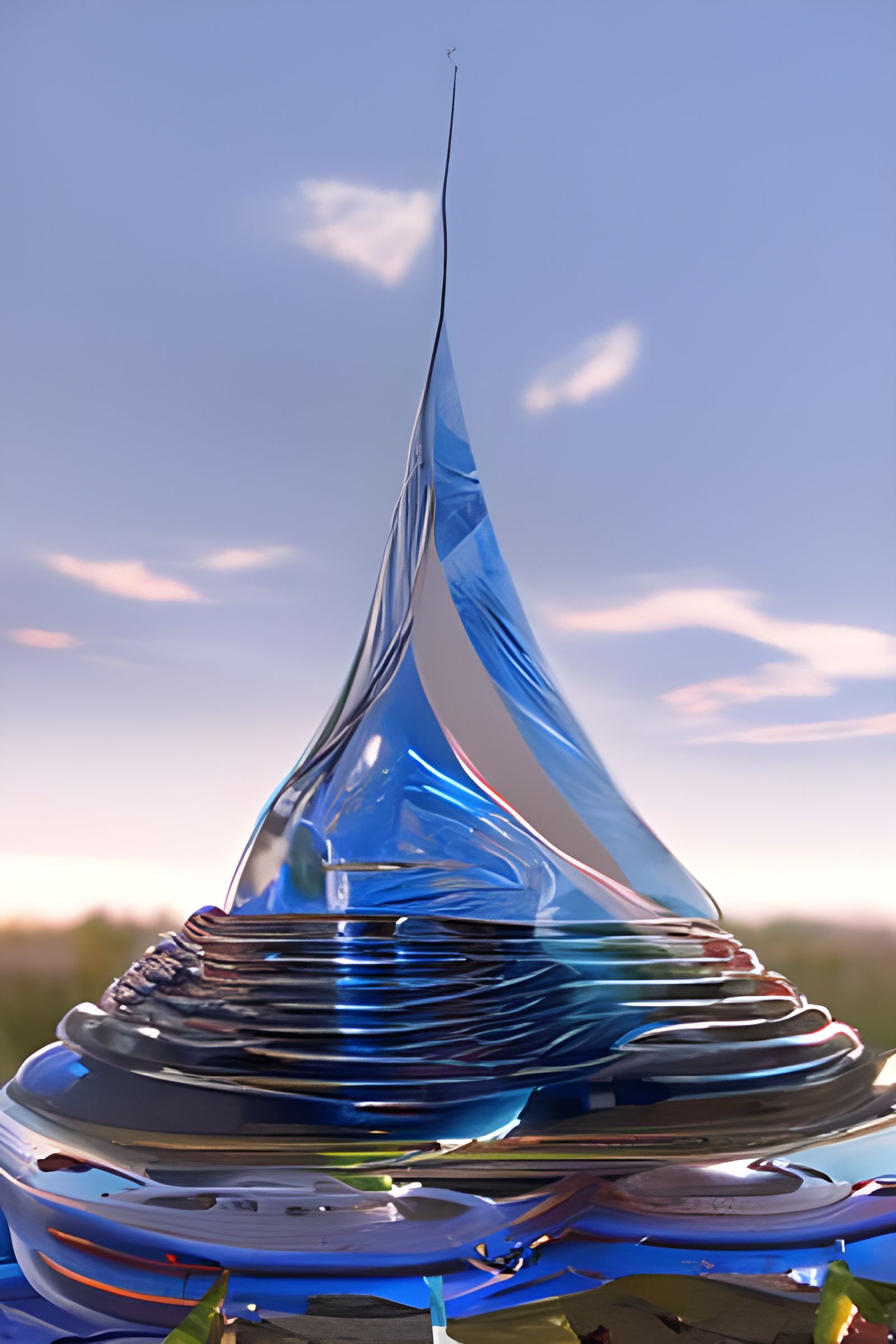 Translucent - Ethereal Translucent Glass in Swirling Cloud