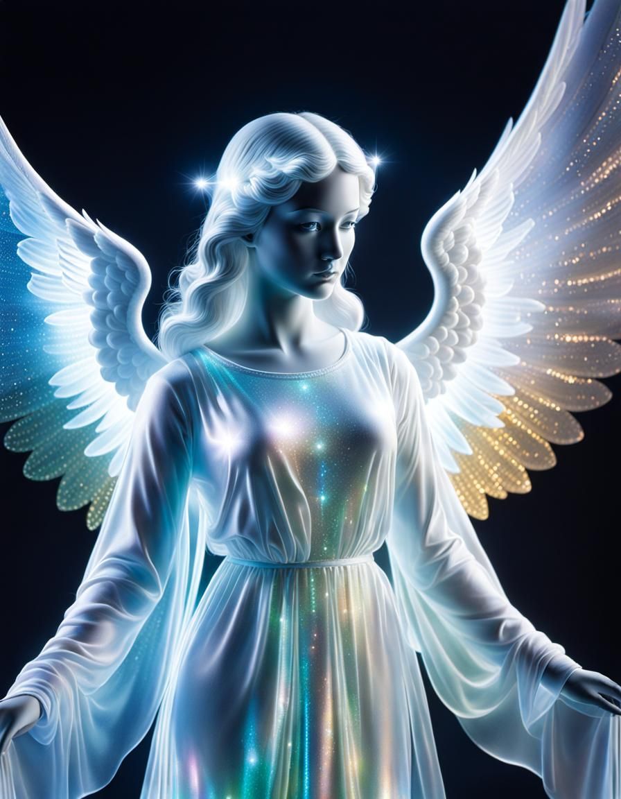 angel hologram 5 - AI Generated Artwork - NightCafe Creator