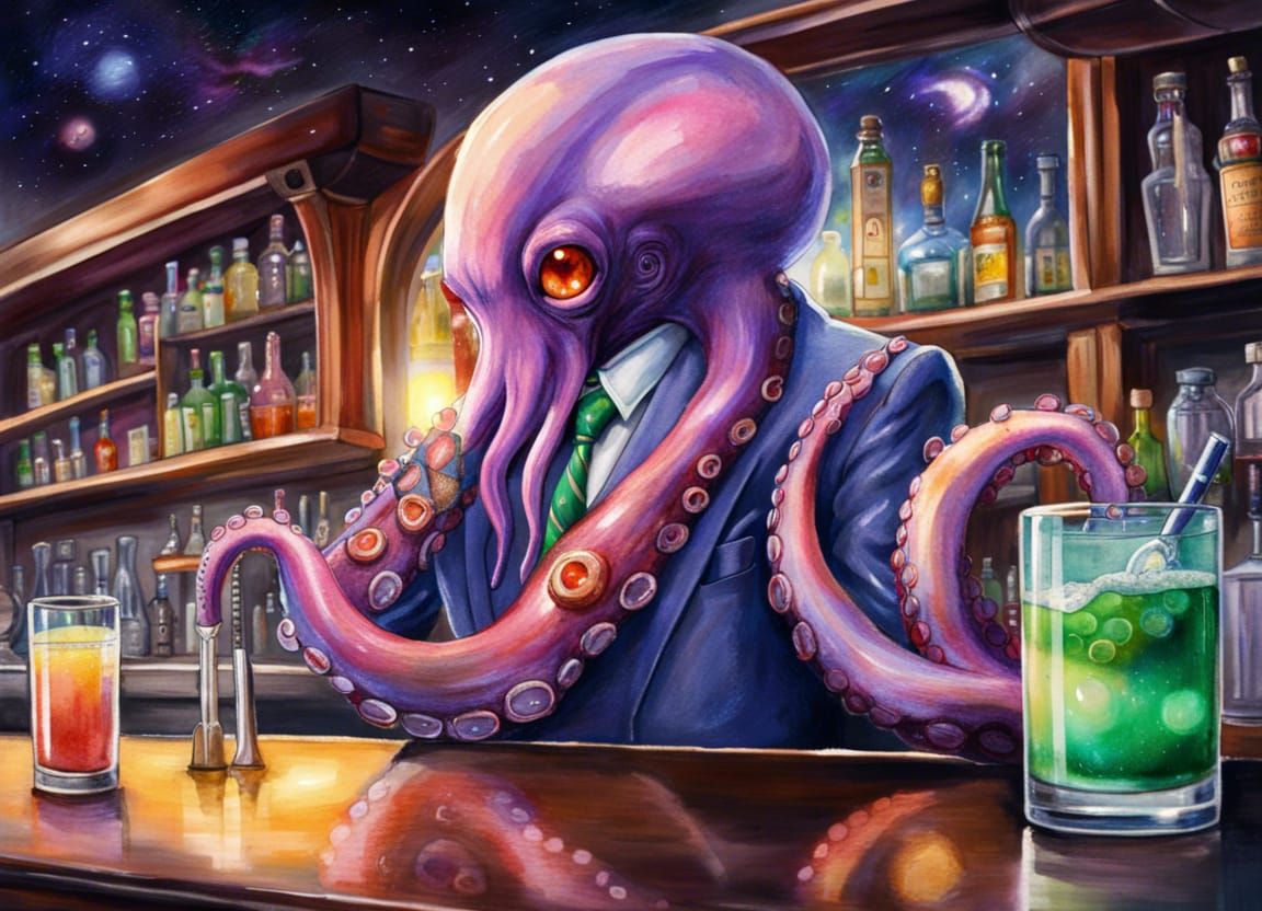 Otto the bartender - AI Generated Artwork - NightCafe Creator