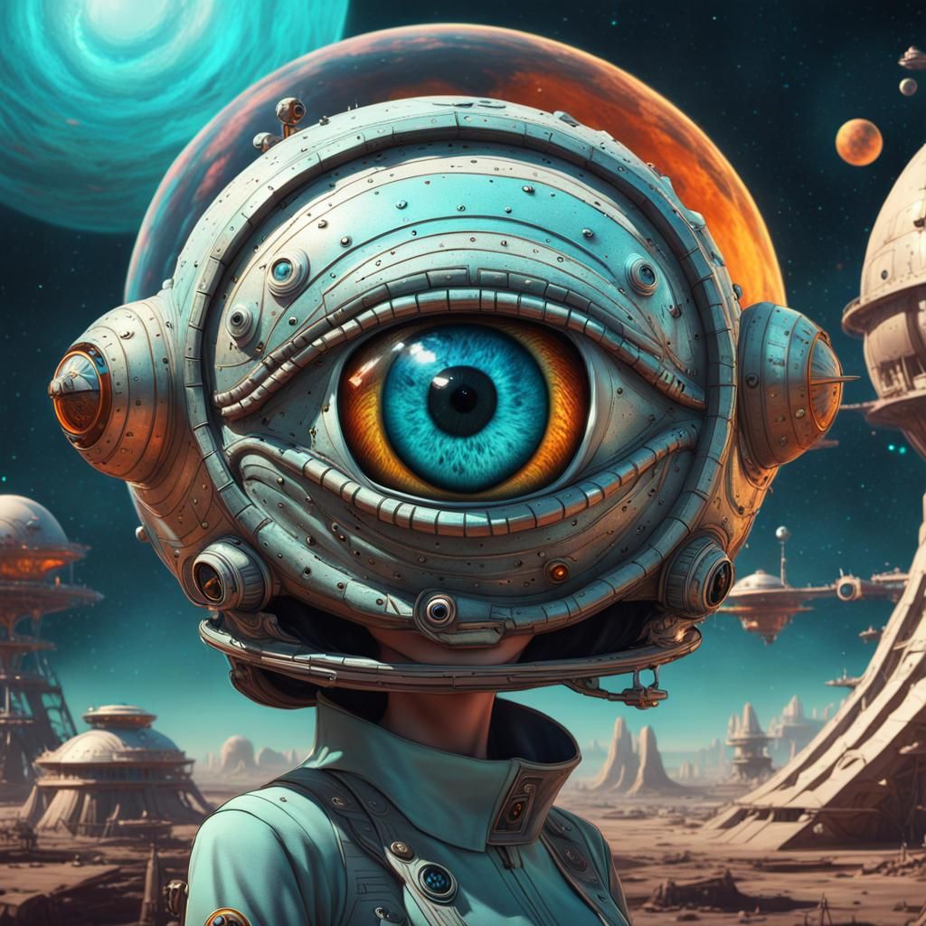 Human eye terminator - AI Generated Artwork - NightCafe Creator