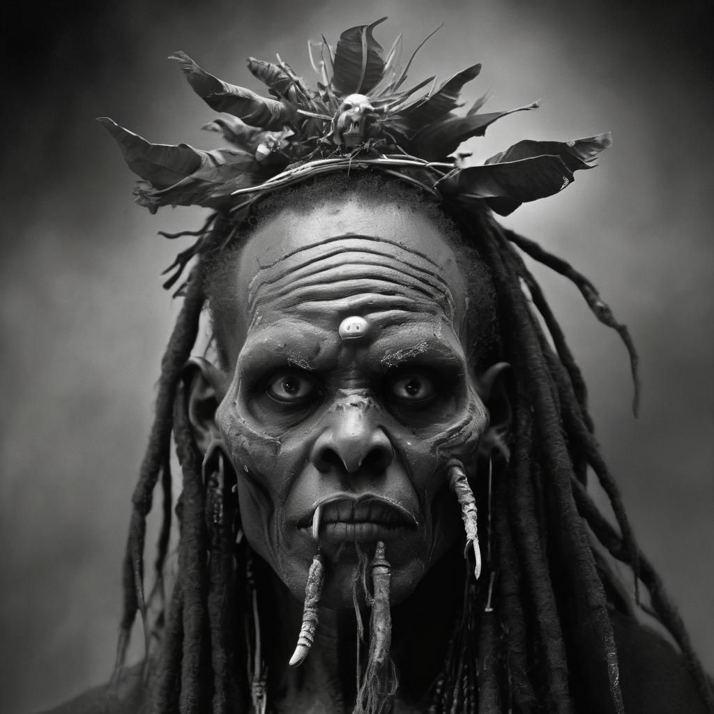 Albinose Voodoo witch doctor - AI Generated Artwork - NightCafe Creator