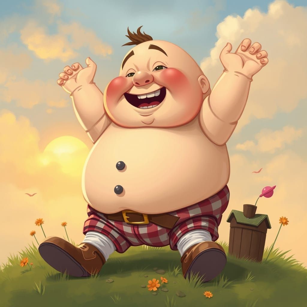 Humpty Dumpty - Classic Humpty Dumpty Scene in Whimsical St...