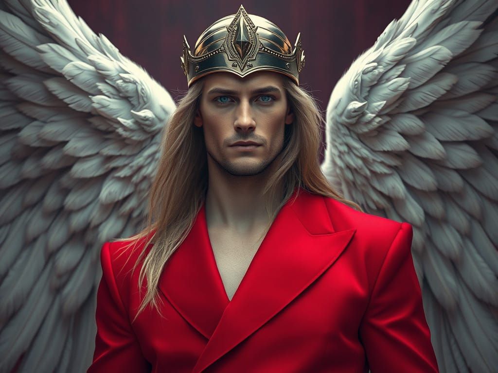 Chiseled Scandinavian Angel in Haute Couture with ... - AI Art