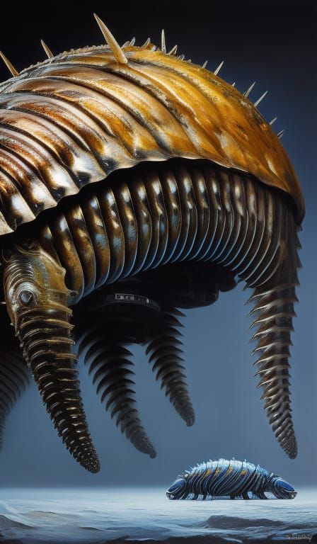 Giant isopods belly, 8k resolution concept art intricately detailed ...