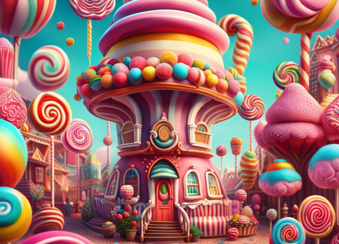 Candy shop Epic cinematic brilliant stunning intricate meticulously ...