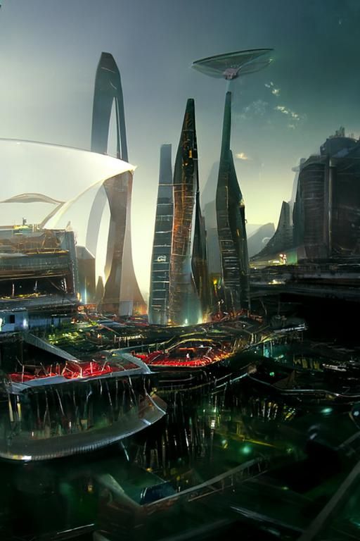 Sci-fi futuristic fantasy collosseum by Alayna Danner Dang My Linh Alyn ...