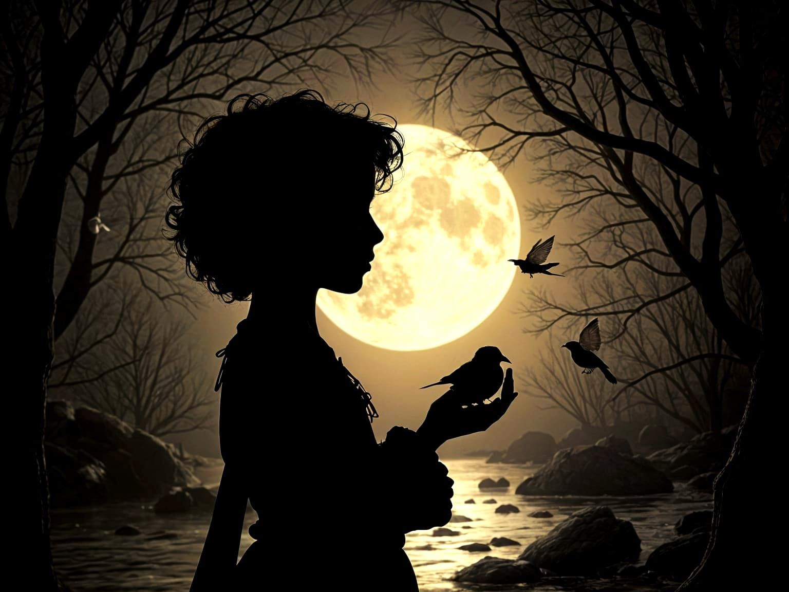 Young Prince Under Moonlit Mysticism - AI Art