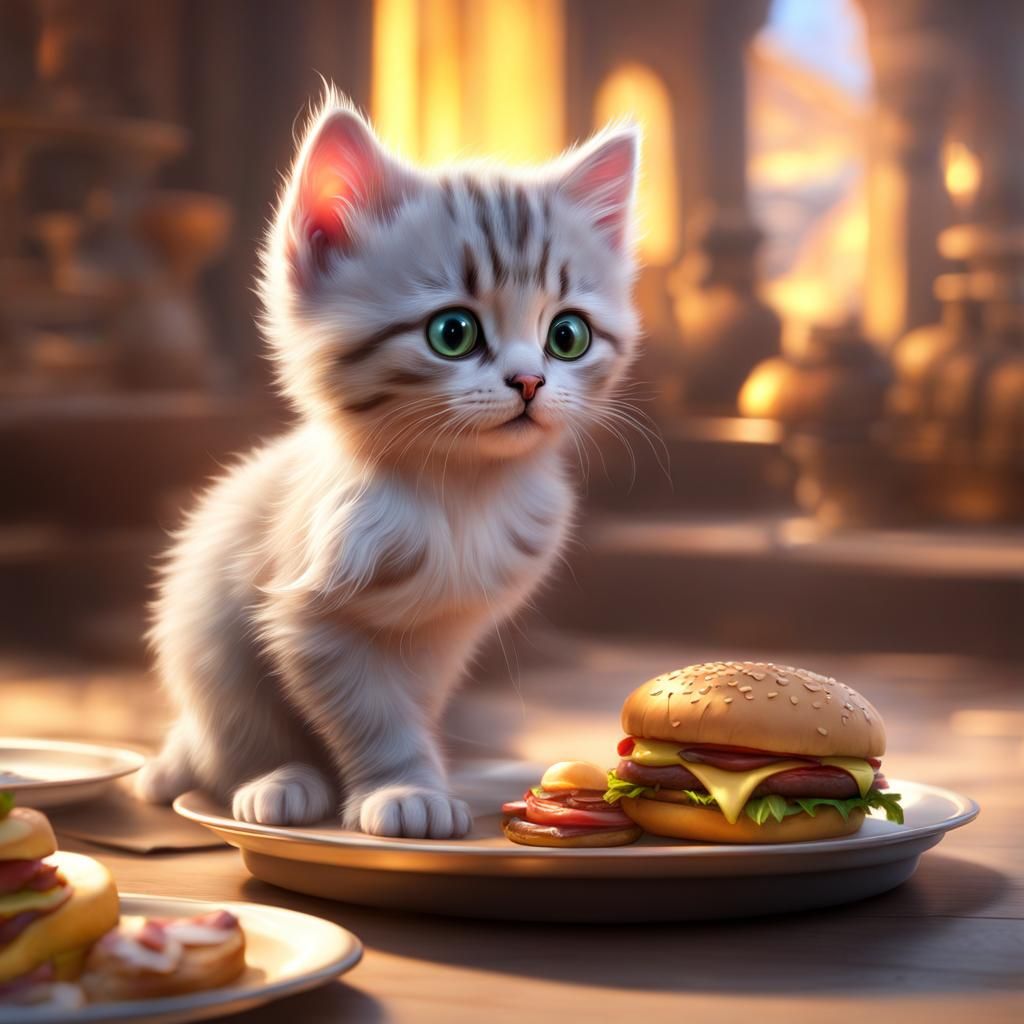 Cats and Meals - AI Generated Artwork - NightCafe Creator