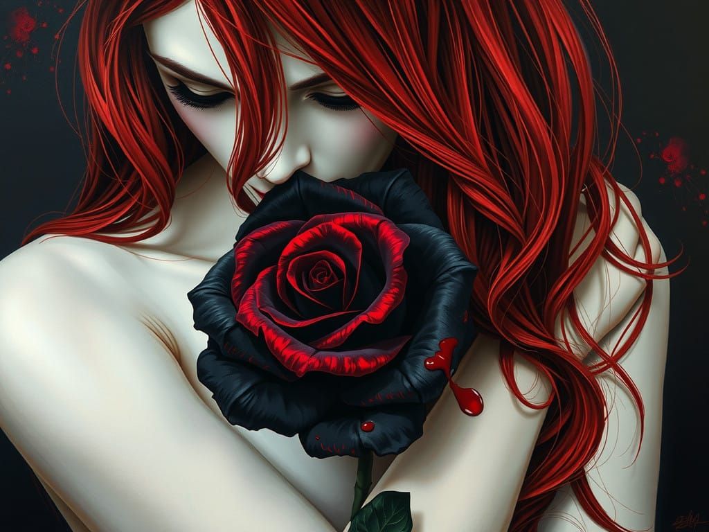 Vampire Goddess of Eternal Desire - AI Art