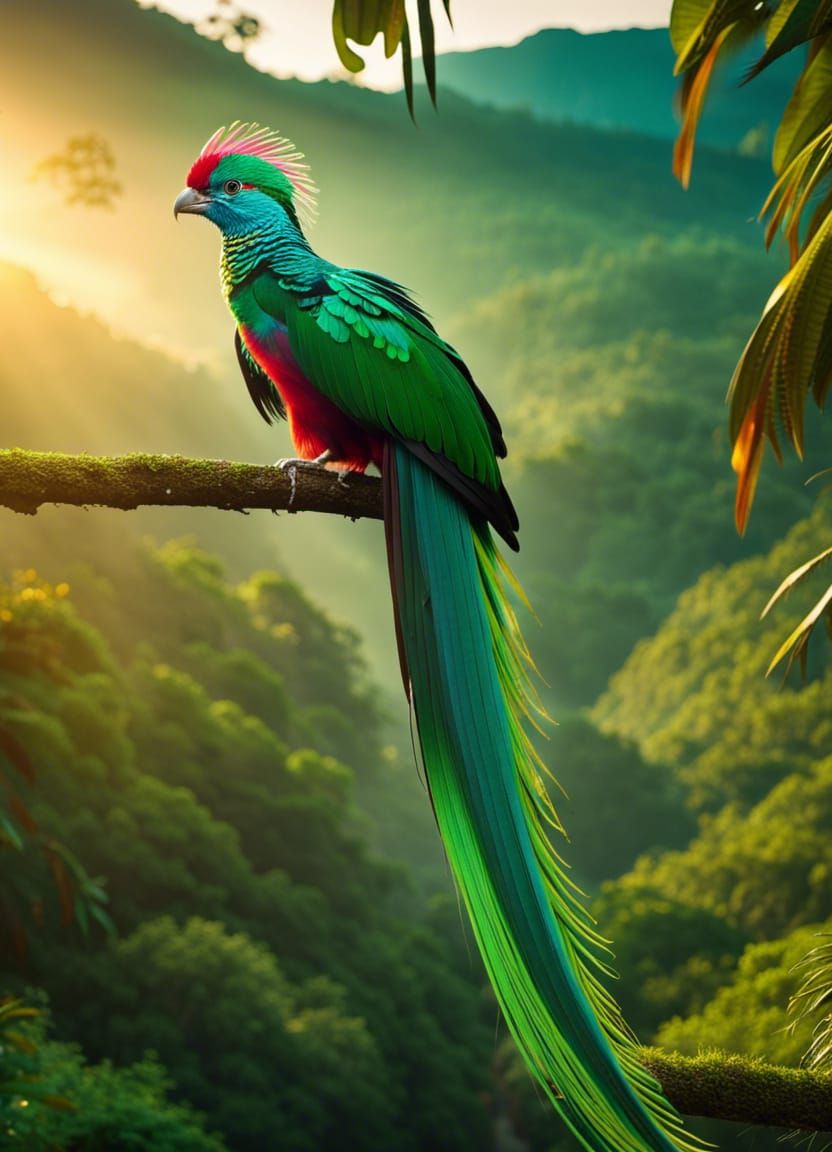Magnificent Quetzal in the Costarrican rainforest 💚 - AI Generated ...
