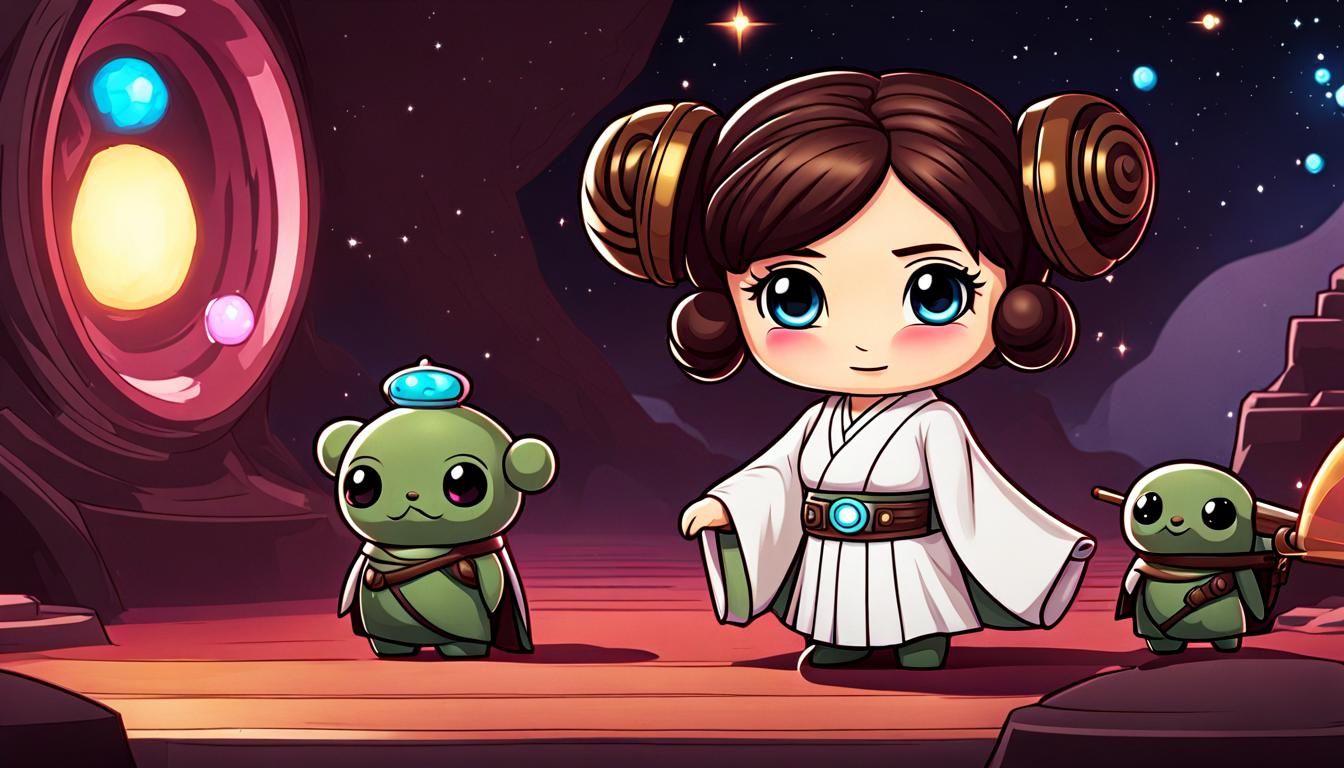 Chibi Princess Leia - AI Generated Artwork - NightCafe Creator