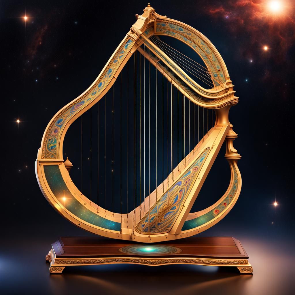 Celestial Harp - AI Generated Artwork - NightCafe Creator