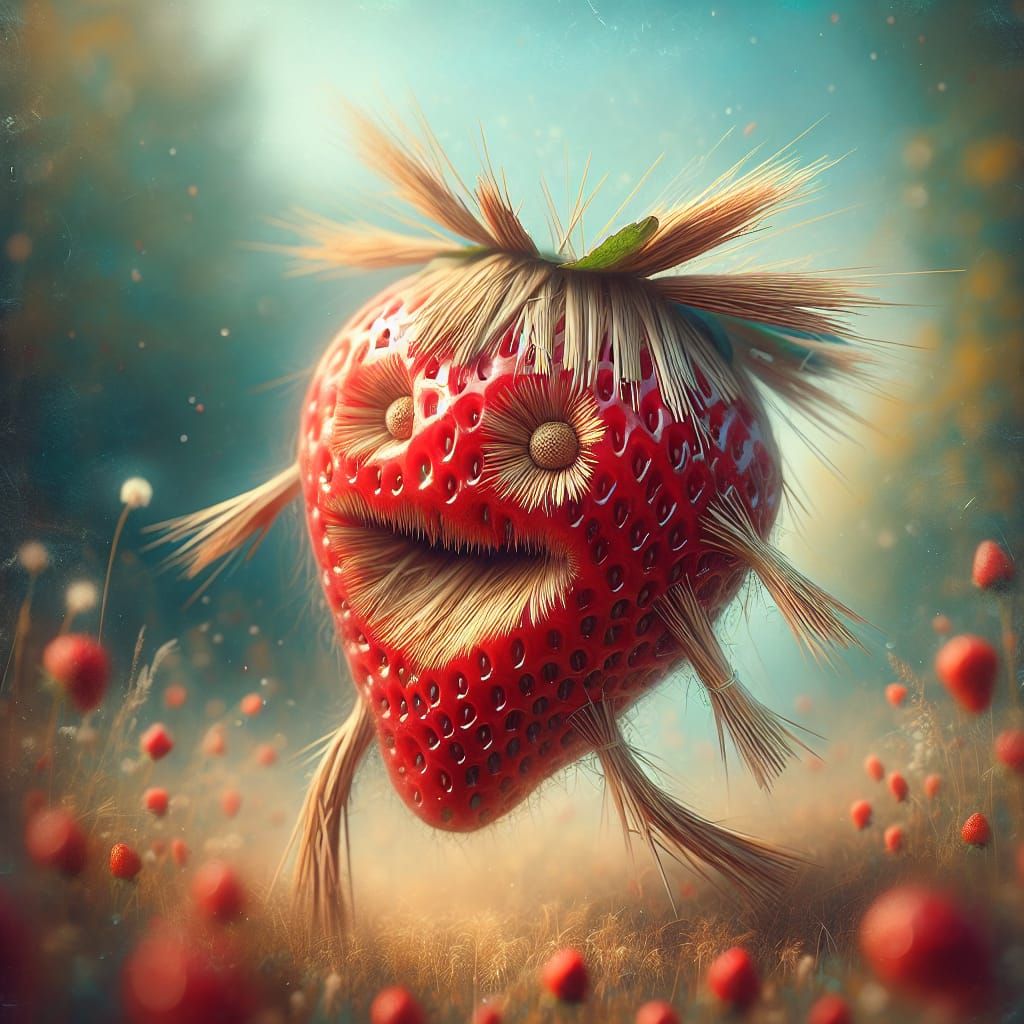 Happy straw-berry - AI Generated Artwork - NightCafe Creator