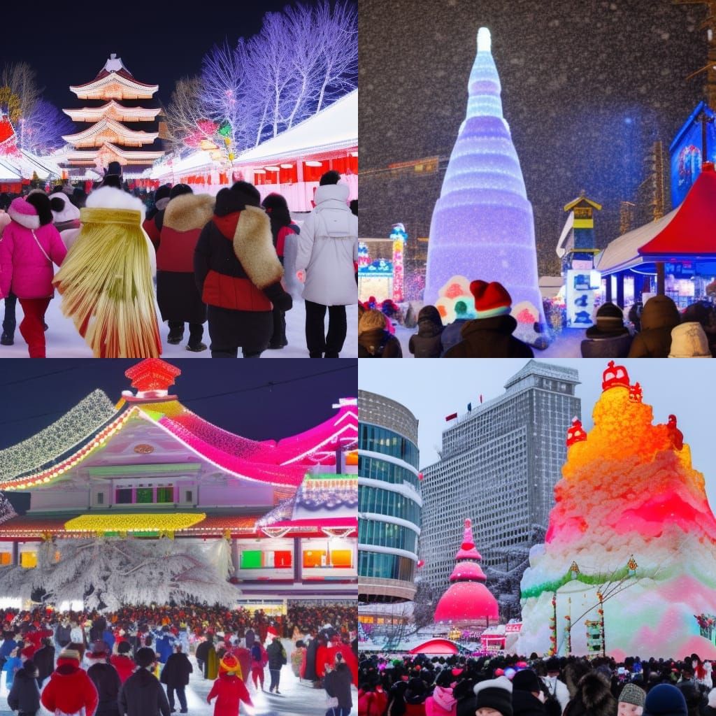 Sapporo Snow Festival, where you can enjoy traditional performances ...