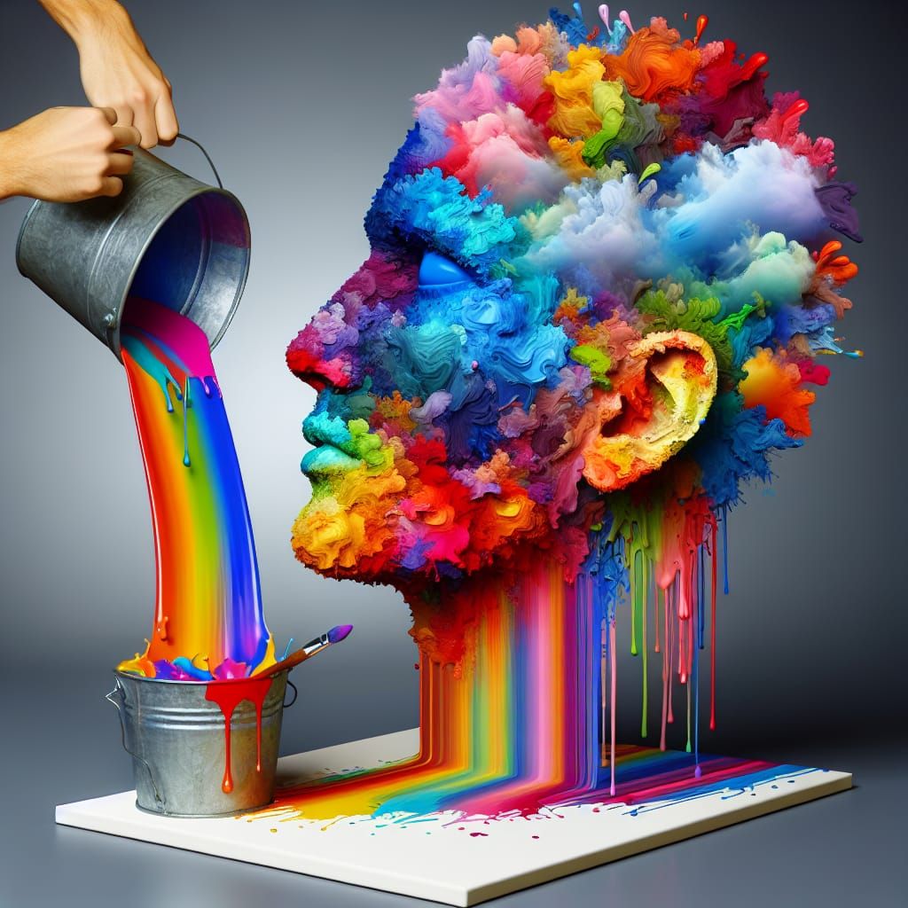 Rainbow Paints - AI Generated Artwork - NightCafe Creator