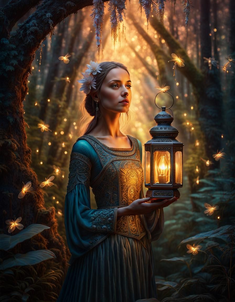 Firefly catcher - AI Generated Artwork - NightCafe Creator