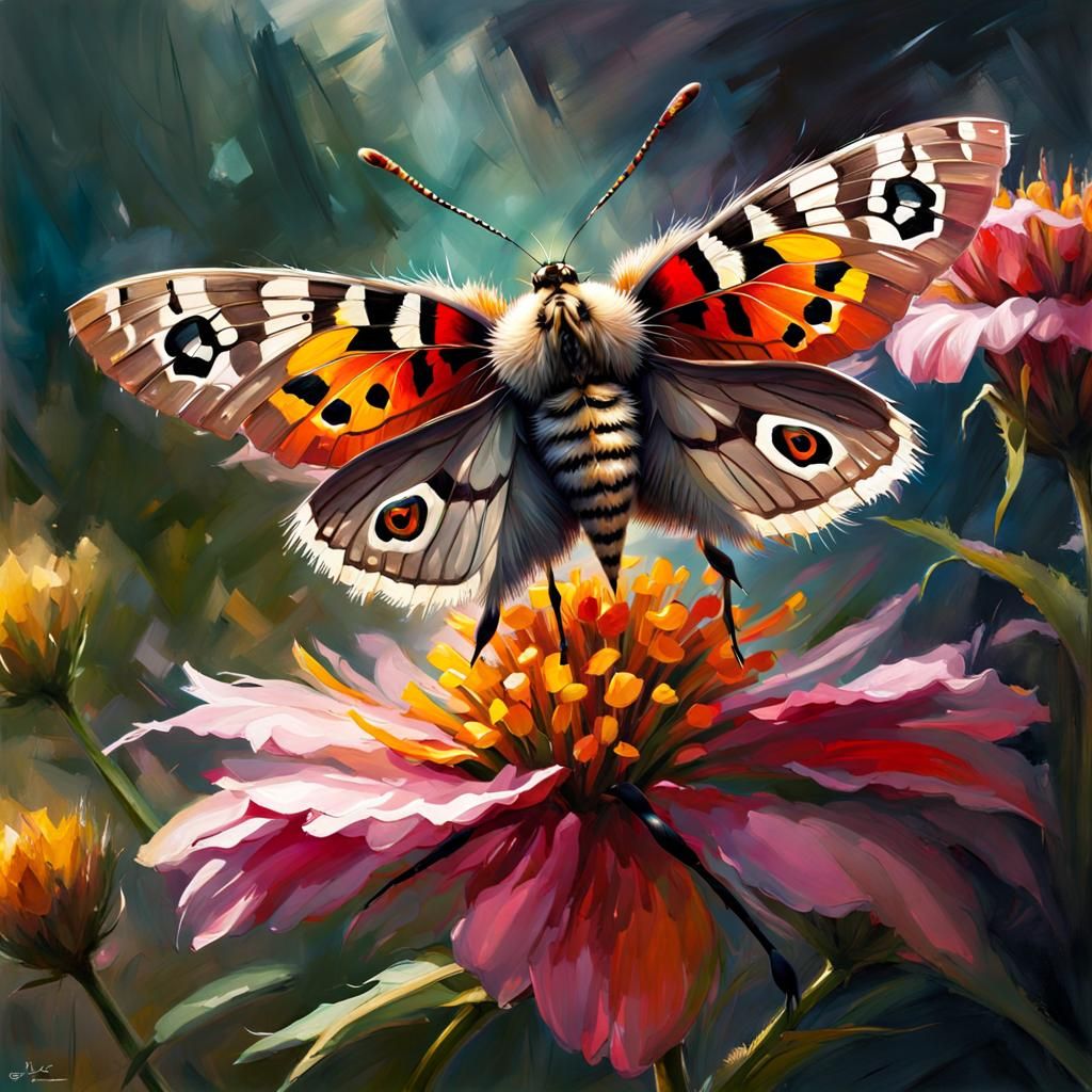 A Beautiful Moth in Flight - AI Generated Artwork - NightCafe Creator
