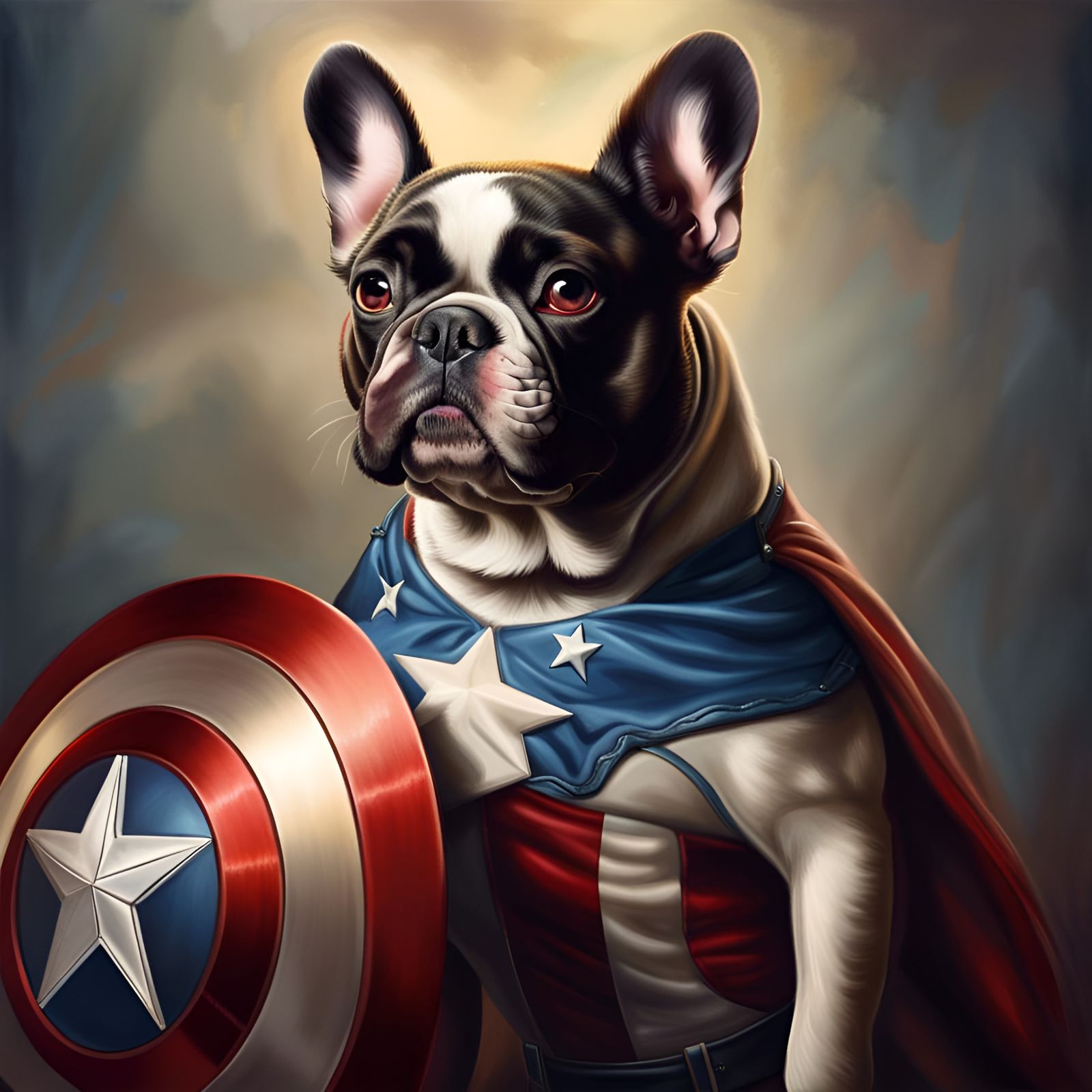 Superhero French Bulldog 1 - AI Generated Artwork - NightCafe Creator