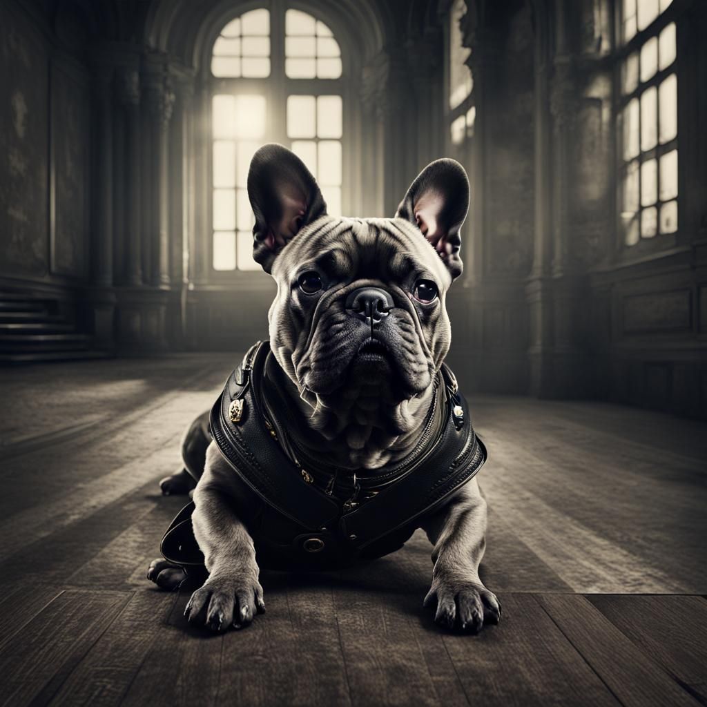 Mario Klingemann french bulldog - AI Generated Artwork - NightCafe Creator