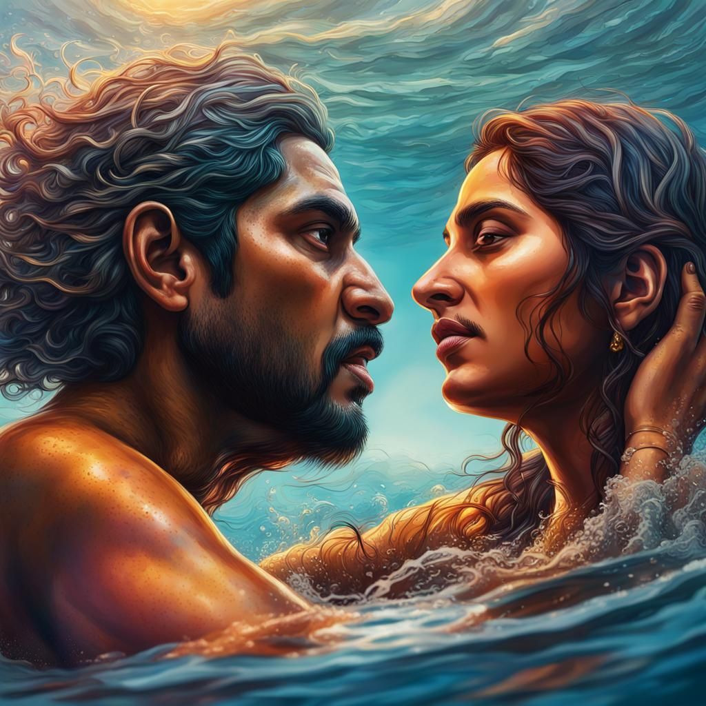 Drowning in our love... - AI Generated Artwork - NightCafe Creator