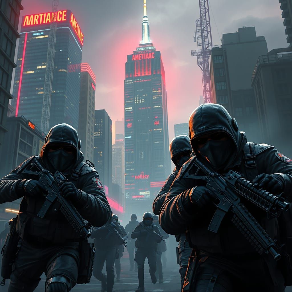 Modern day American revolutionists using guerilla warfare tactics while ...