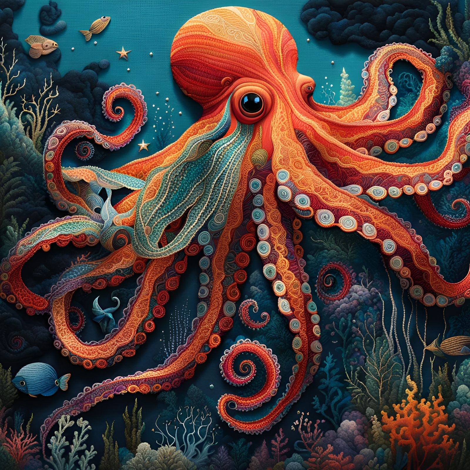 The magnificent octopus! - AI Generated Artwork - NightCafe Creator