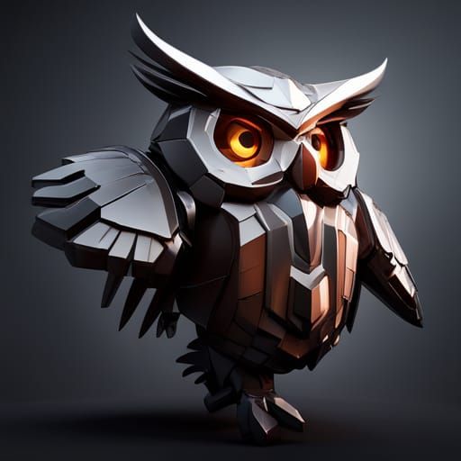 Cyber Owl - AI Generated Artwork - NightCafe Creator
