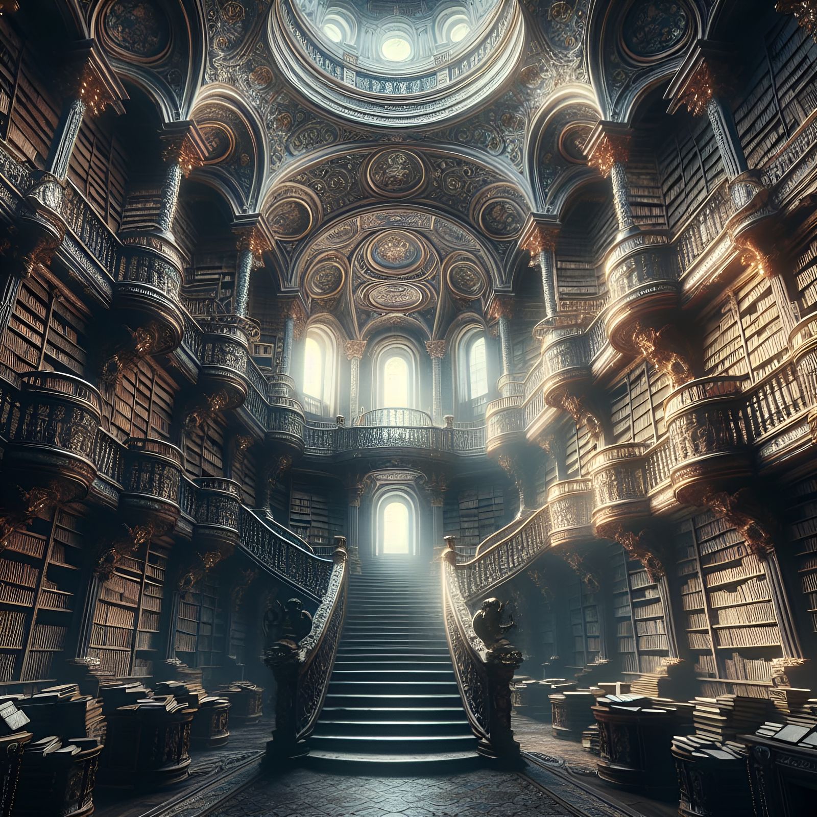 Library - AI Generated Artwork - NightCafe Creator