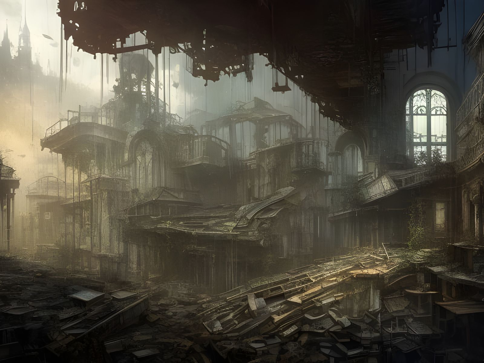 The abandoned city - AI Generated Artwork - NightCafe Creator