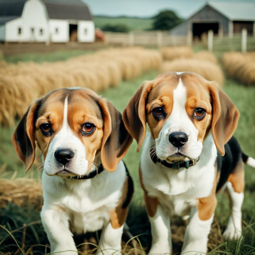 Beagle Puppies - AI Generated Artwork - NightCafe Creator