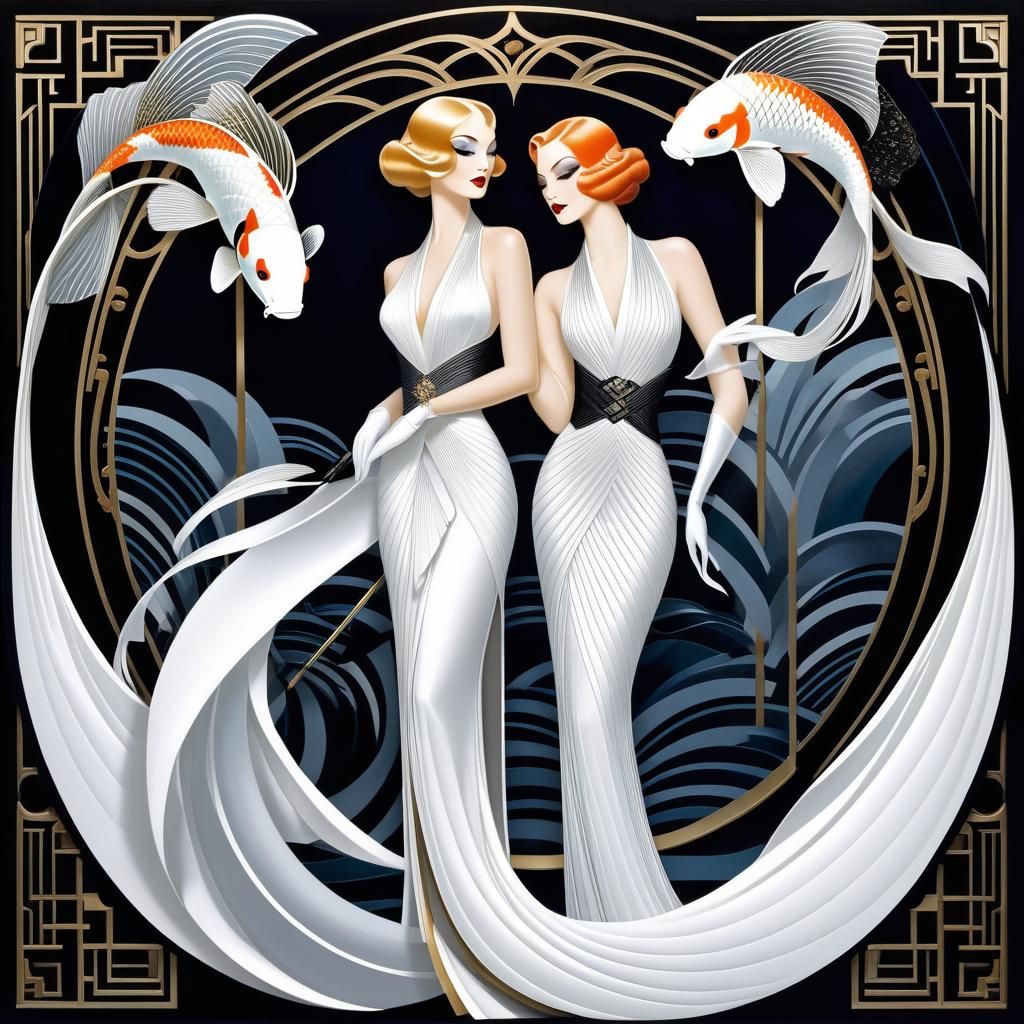 Playing Koi - AI Generated Artwork - NightCafe Creator