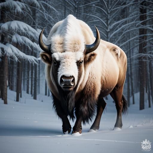 Ghost Bison - AI Generated Artwork - NightCafe Creator