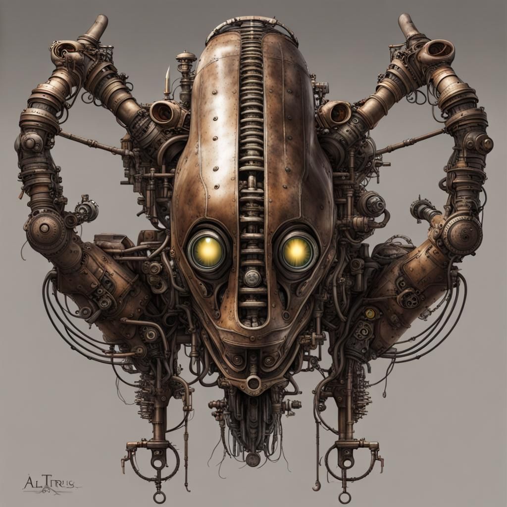 Altrustic Alien sub species noses eyes electric bones - AI Generated ...