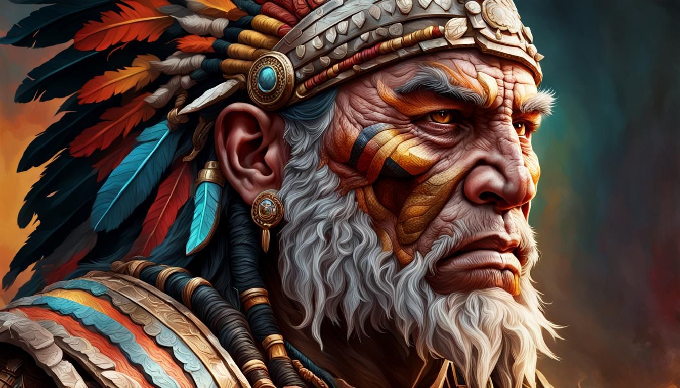 Old shaman - AI Generated Artwork - NightCafe Creator