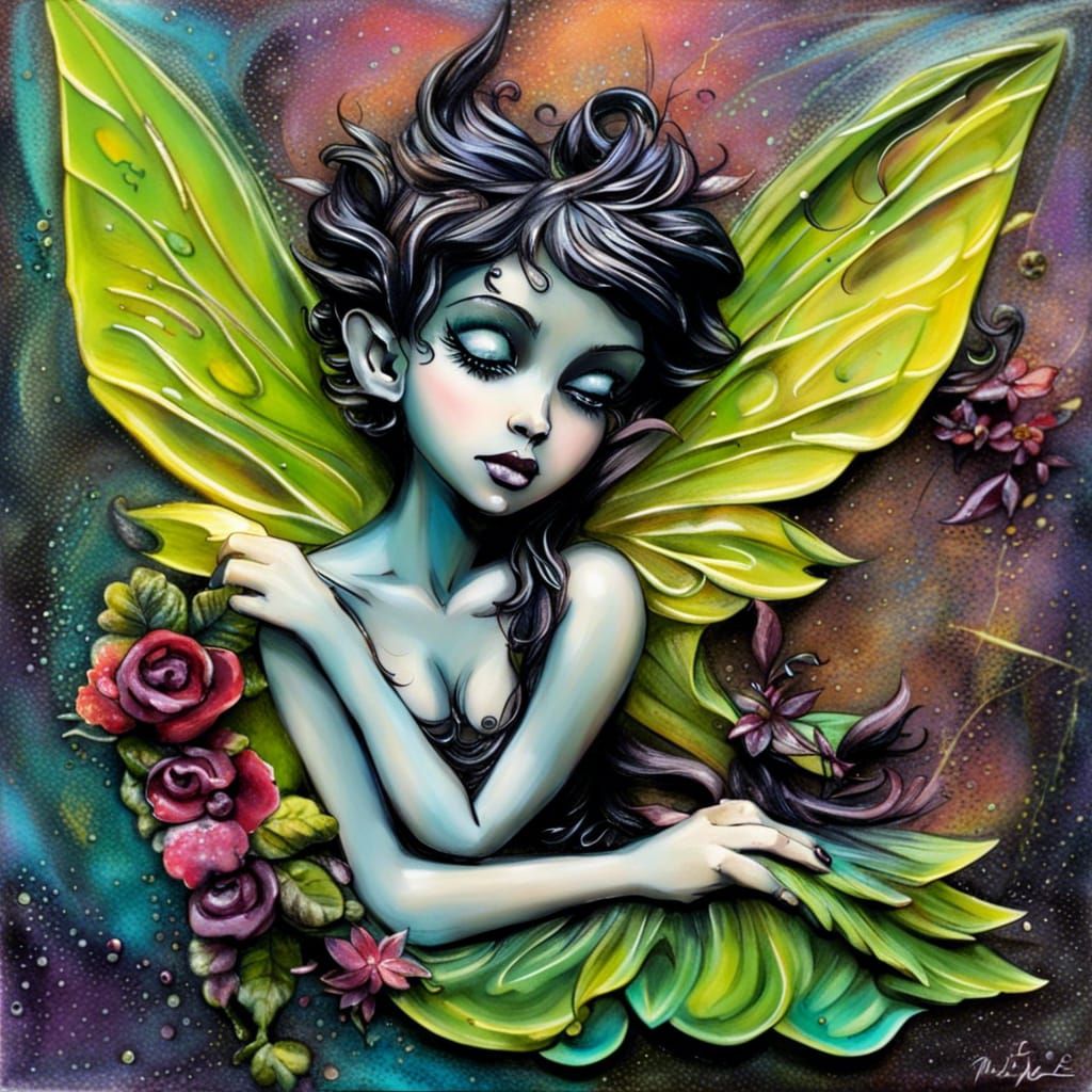 gothic tinkerbell - AI Generated Artwork - NightCafe Creator