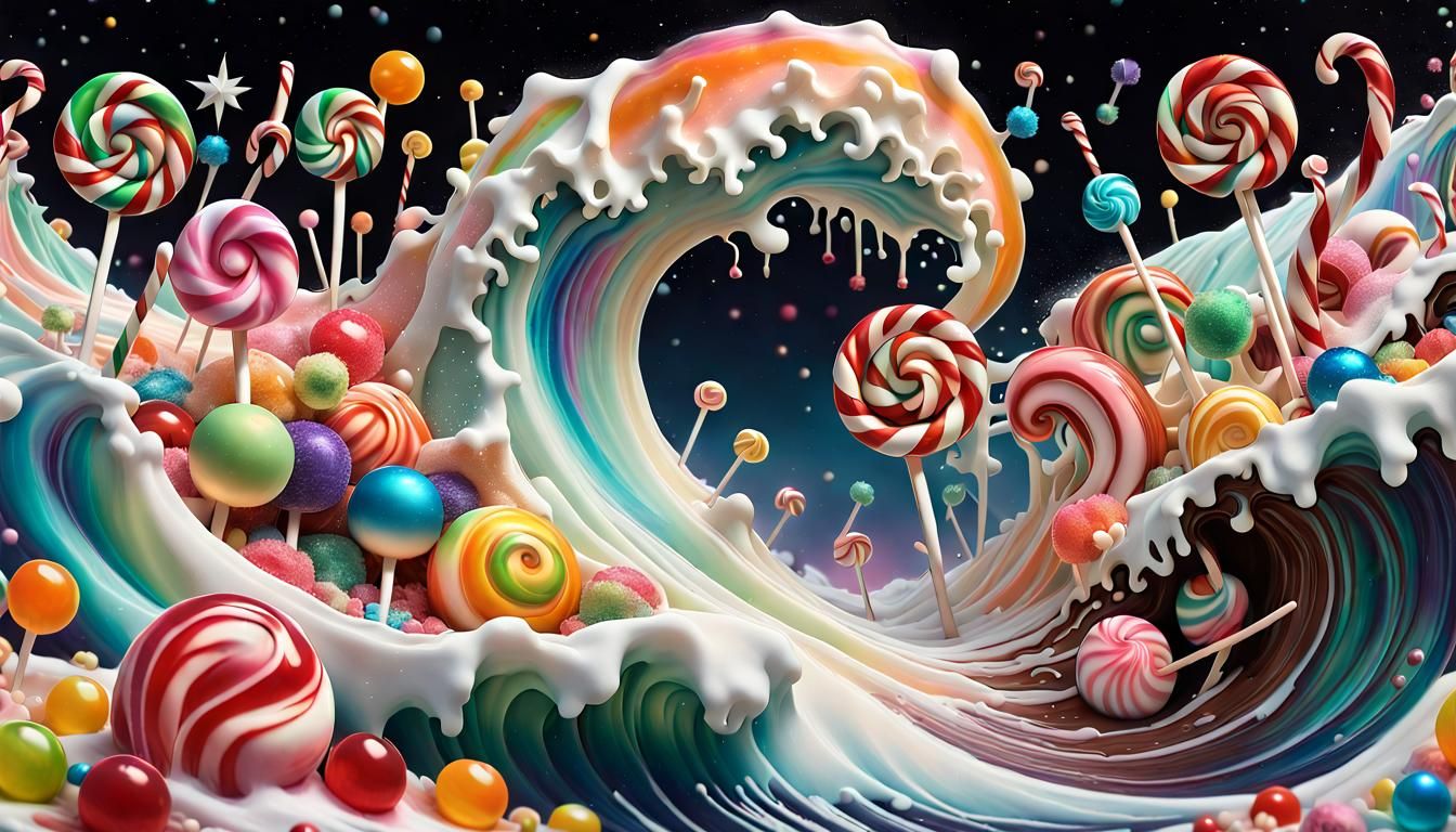 Candy Wave - AI Generated Artwork - NightCafe Creator