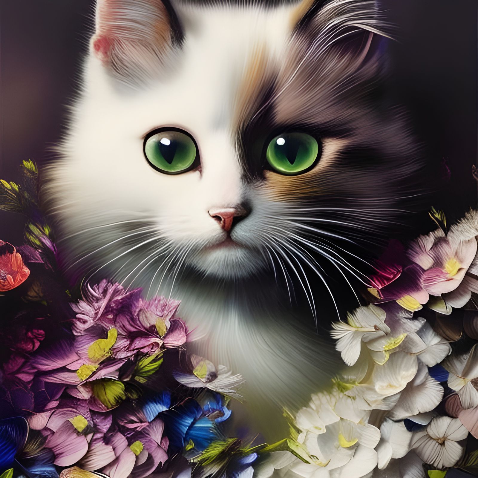 Flower Kitten - AI Generated Artwork - NightCafe Creator