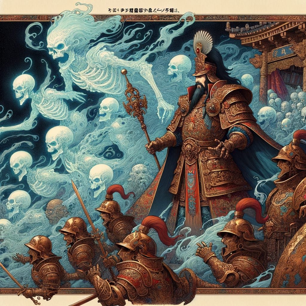 Spectral General Commands Ethereal Legion in Anime... - AI Art