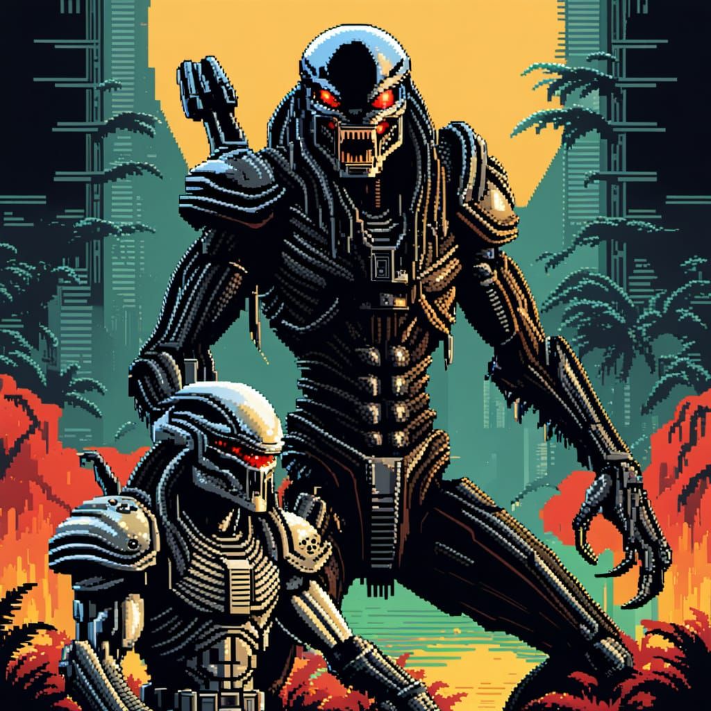 Predator pixel art - Predator pixel art