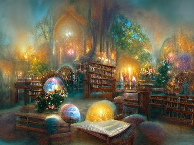 Gandalf's library 2 - AI Generated Artwork - NightCafe Creator