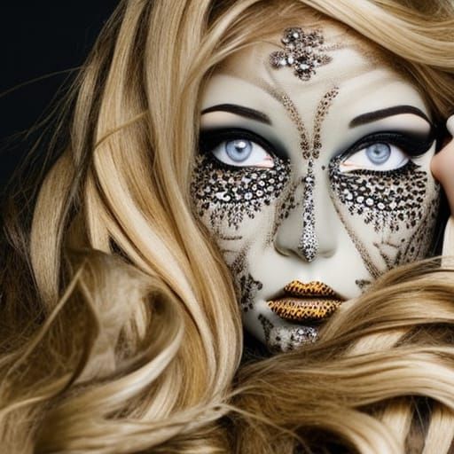 spotted face paint - AI Generated Artwork - NightCafe Creator