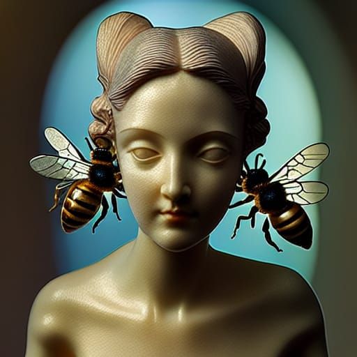 the Crystal Wizard's Queen of Bees (3) - AI Generated Artwork - NightCafe Creator