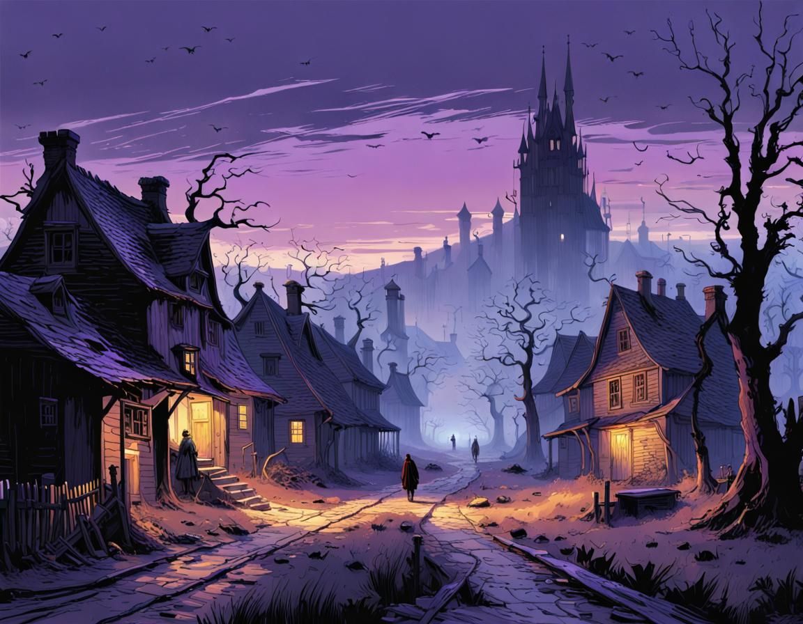 Haunted Countryside Village by Various Artists - AI Generated Artwork ...