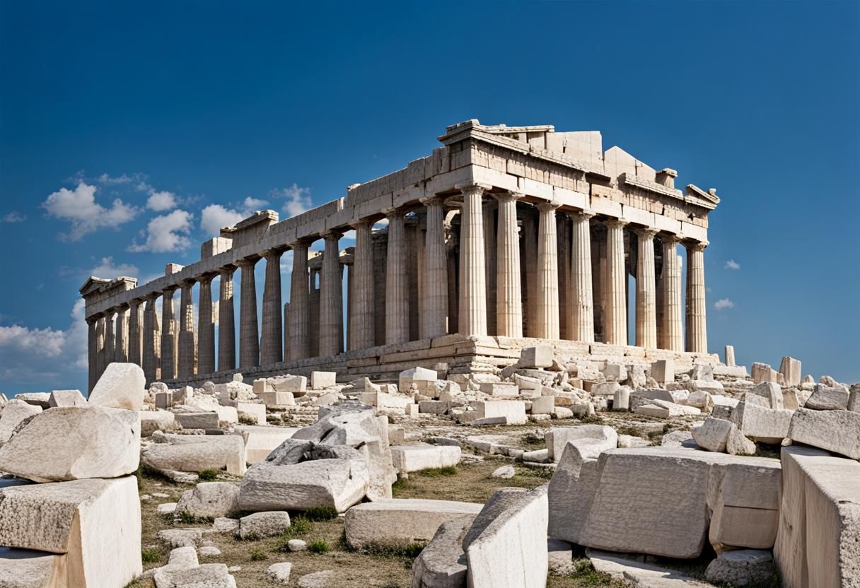 Monument series: Parthenon - AI Generated Artwork - NightCafe Creator
