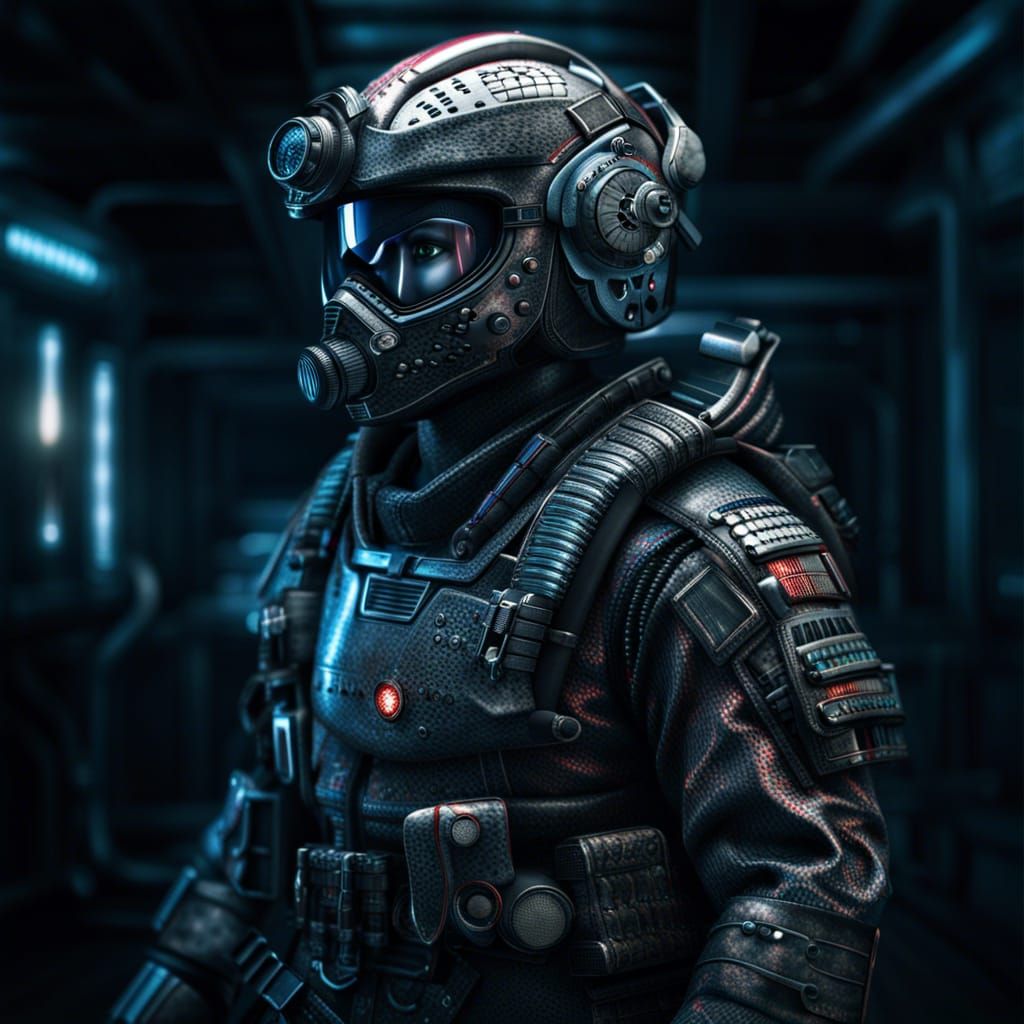 Young futuristic Galactic Soldier. - AI Generated Artwork - NightCafe ...