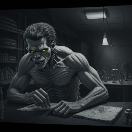 Frankenstein laboratory,werewolf, Dr. Frankenstein experiment, inside ...