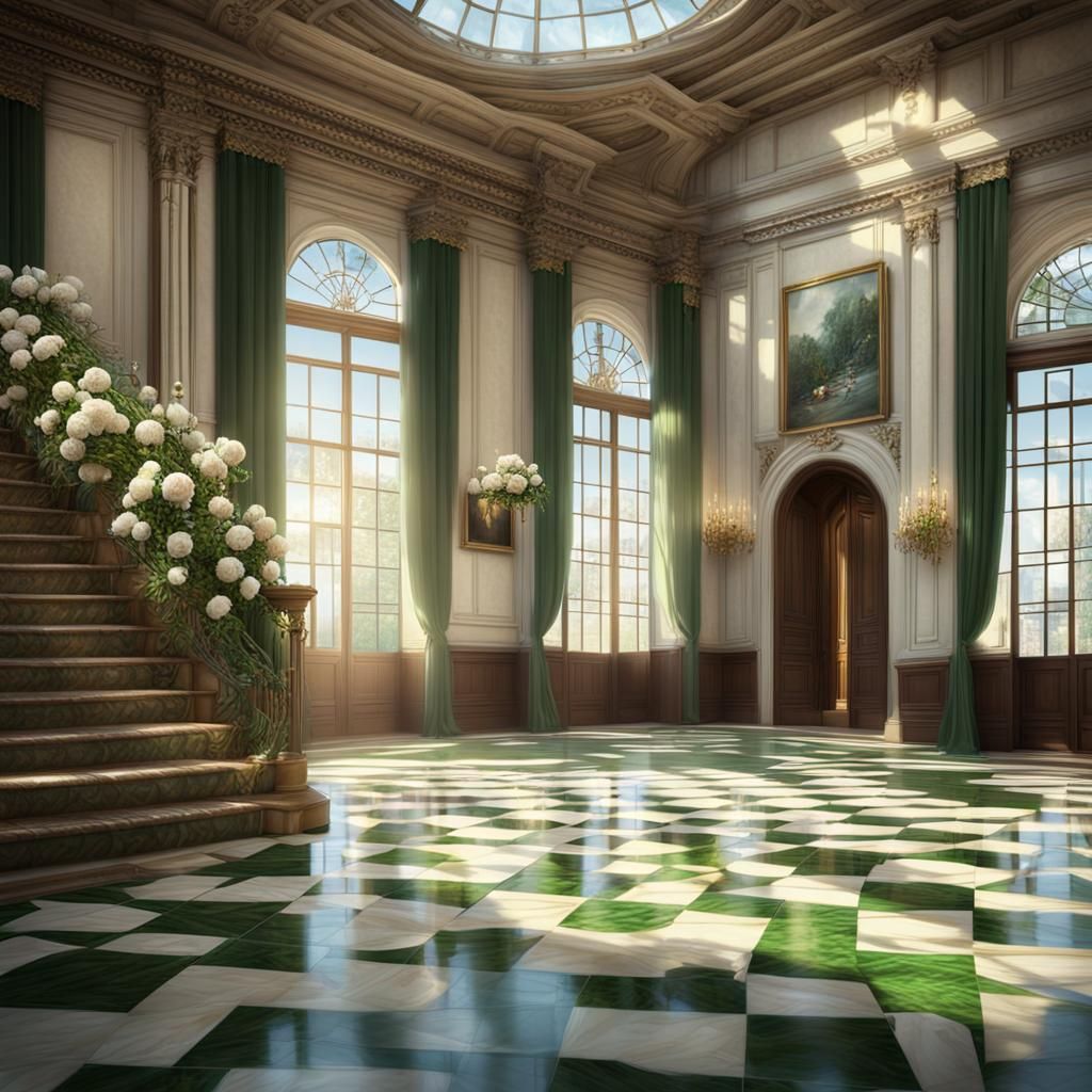 Spring Court foyer - AI Generated Artwork - NightCafe Creator