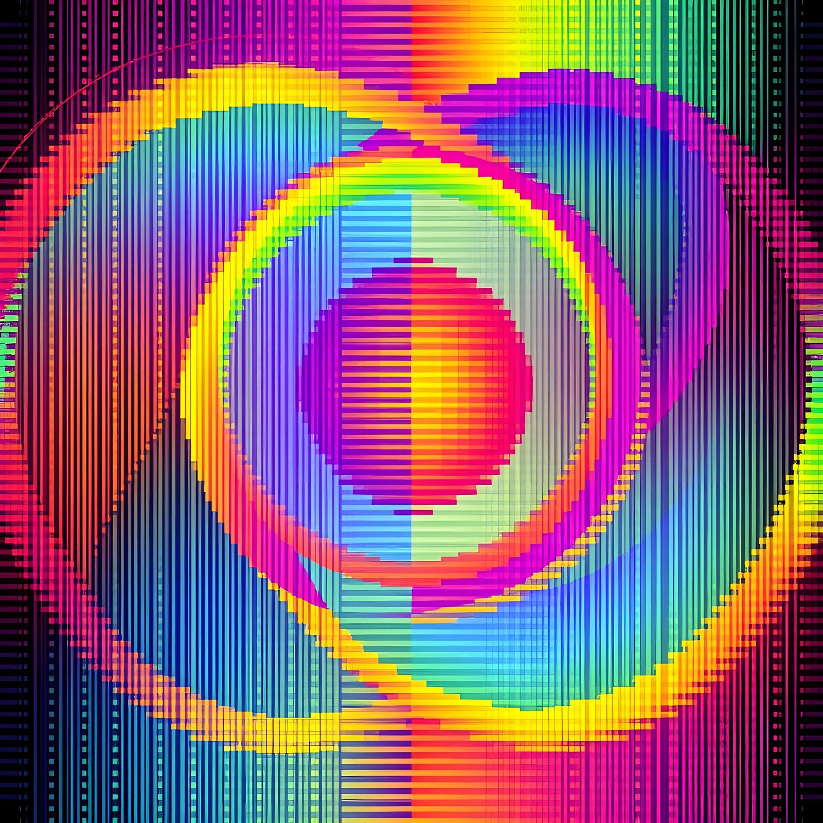 Pixel Rituals in a Rainbow Cage - Pixel Rituals in a Rainbow...